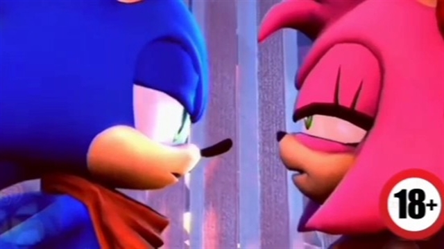 سونیک و امی دوبله فارسی بوسه عاشقانه - نماشا